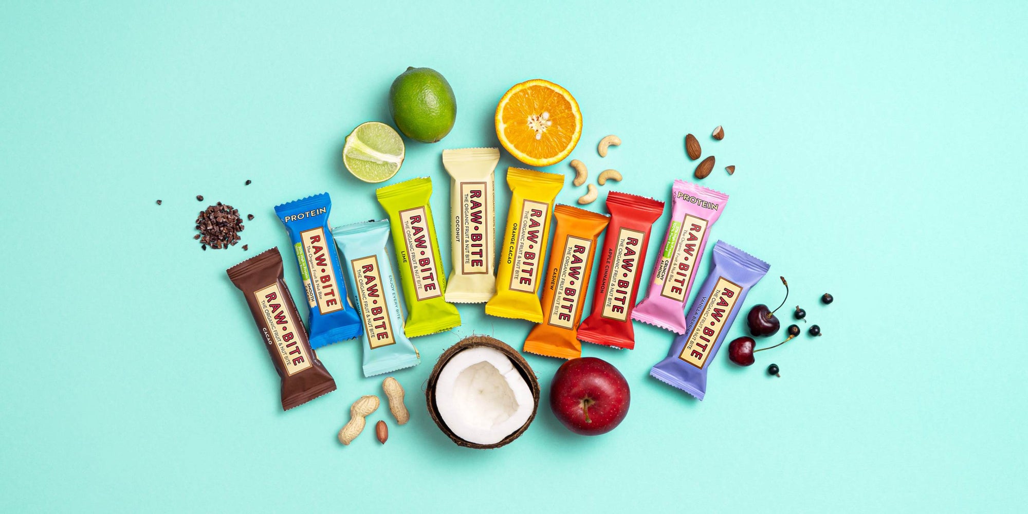 RAWBITE Mixbox | Én box med alle ti varianter – rawbite.dk